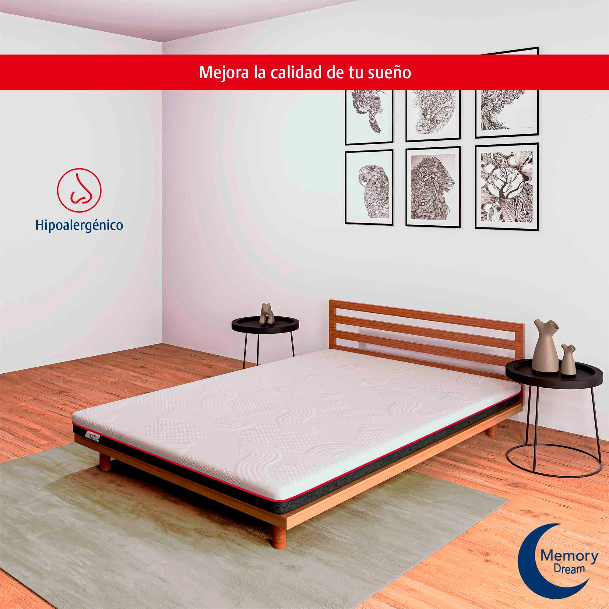 Colchón Memory Dream Red, Colchón en Caja de Memory Foam, Extra Confor ...